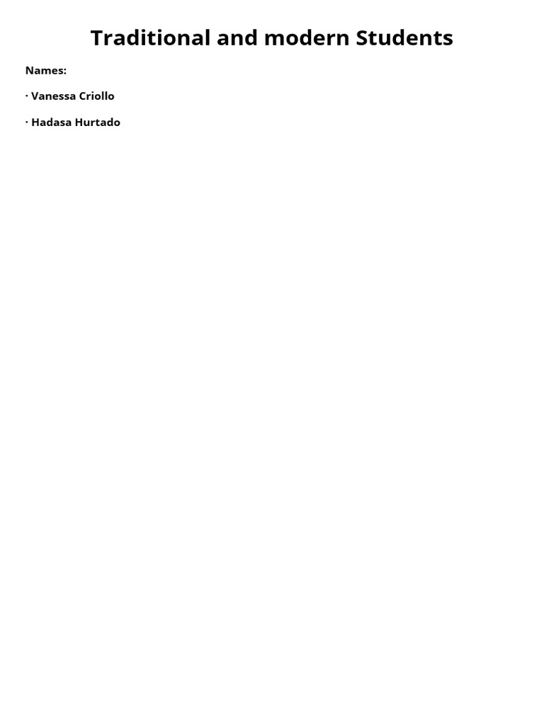 Traditional vs. Modern Education Methods | PDF | Teachers | Schools