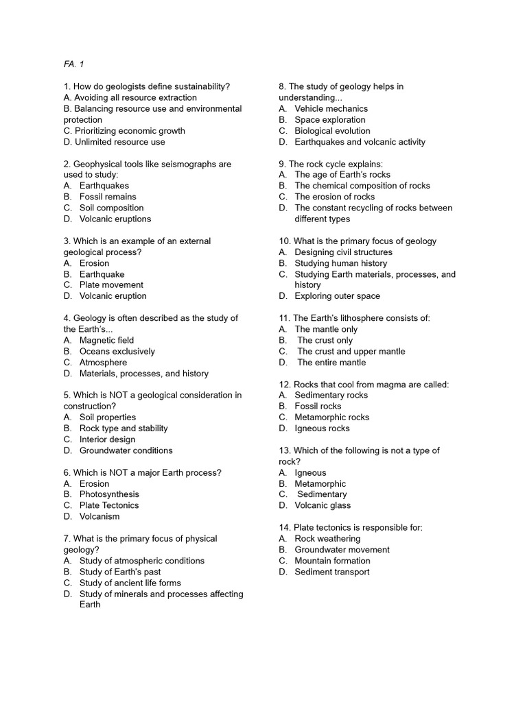 Geology for Engineers Reviewer | PDF | Plate Tectonics | Geology