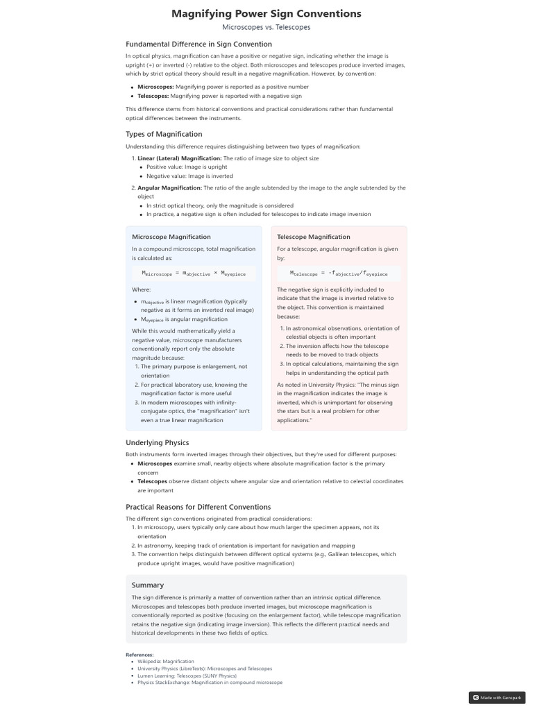Microscope Telescope Magnification Signs | PDF | Electromagnetic ...