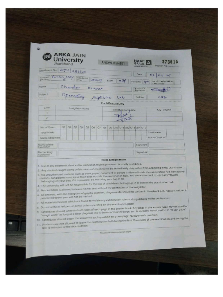 OS Lab Internal - Compressed | PDF