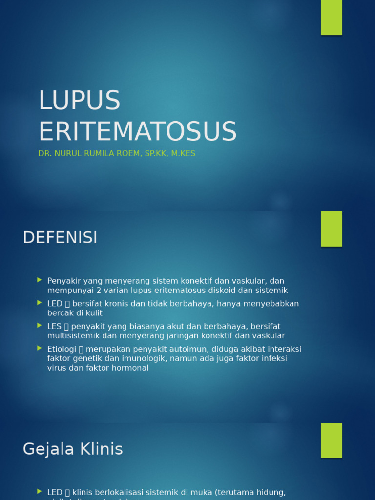 Lupus Eritematosus: Definisi dan Gejala | PDF