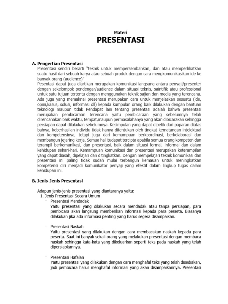 Materi Presentasi | PDF