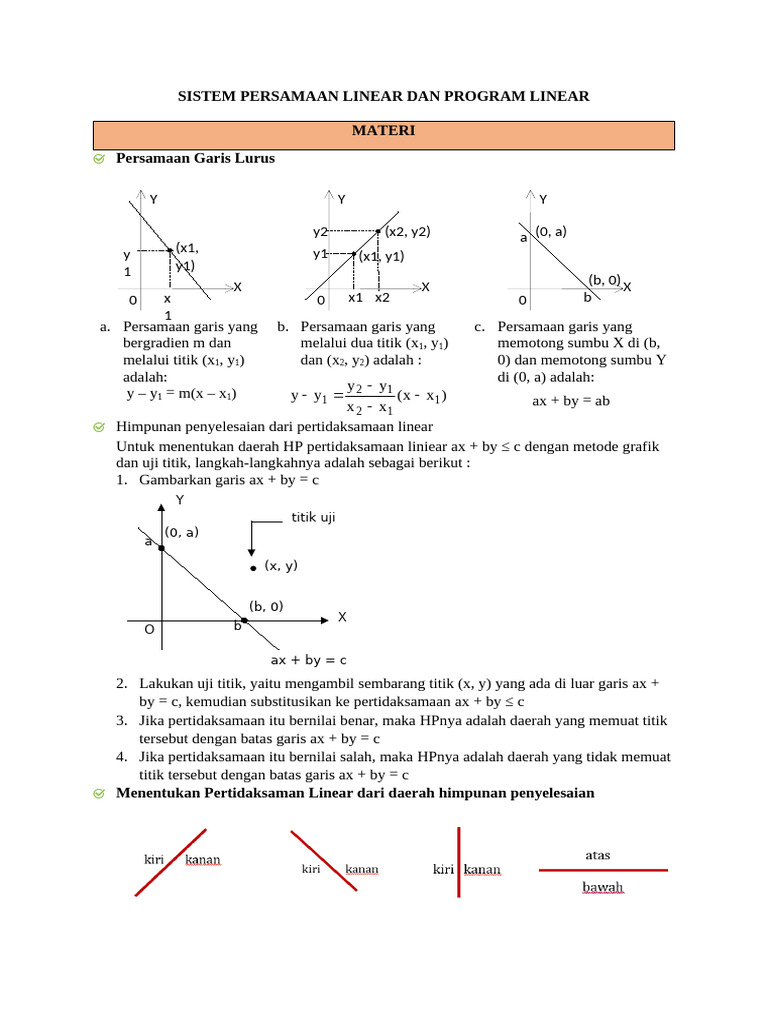 Sistem Persamaan Linear dan Matriks | PDF