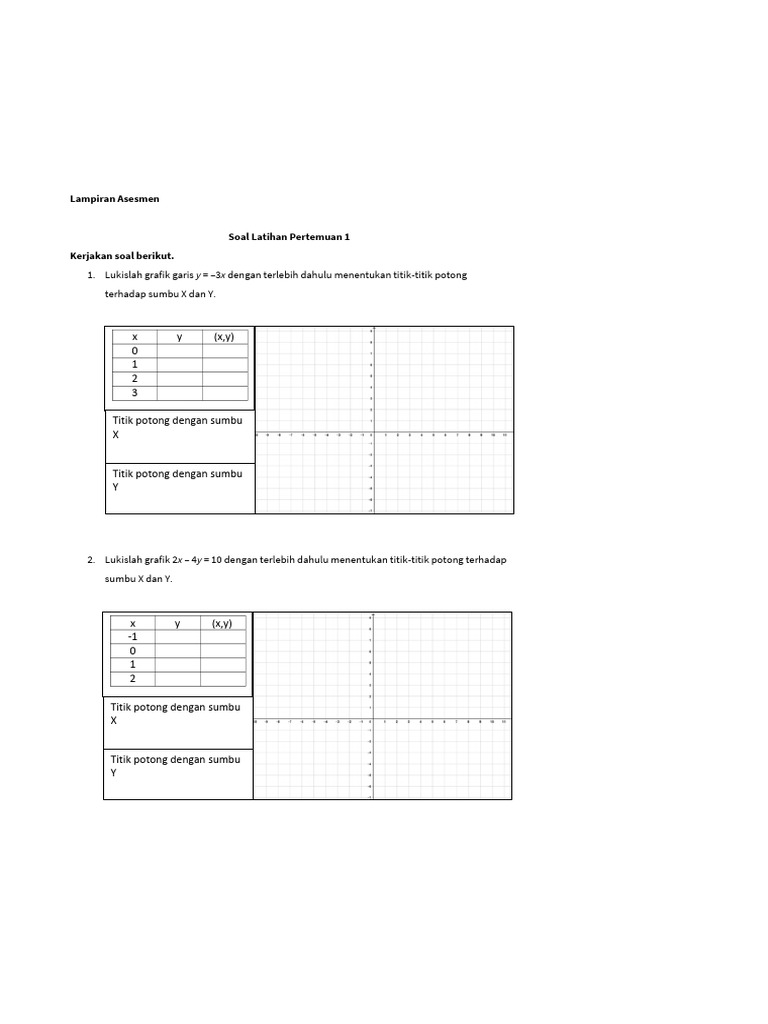 Soal Latihan - Pengertian Persamaan Linier | PDF