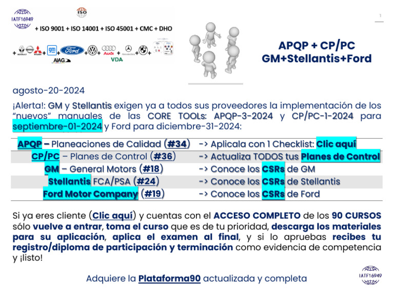 APQP CP PC GM Stellantis Ford 1724289954 | PDF