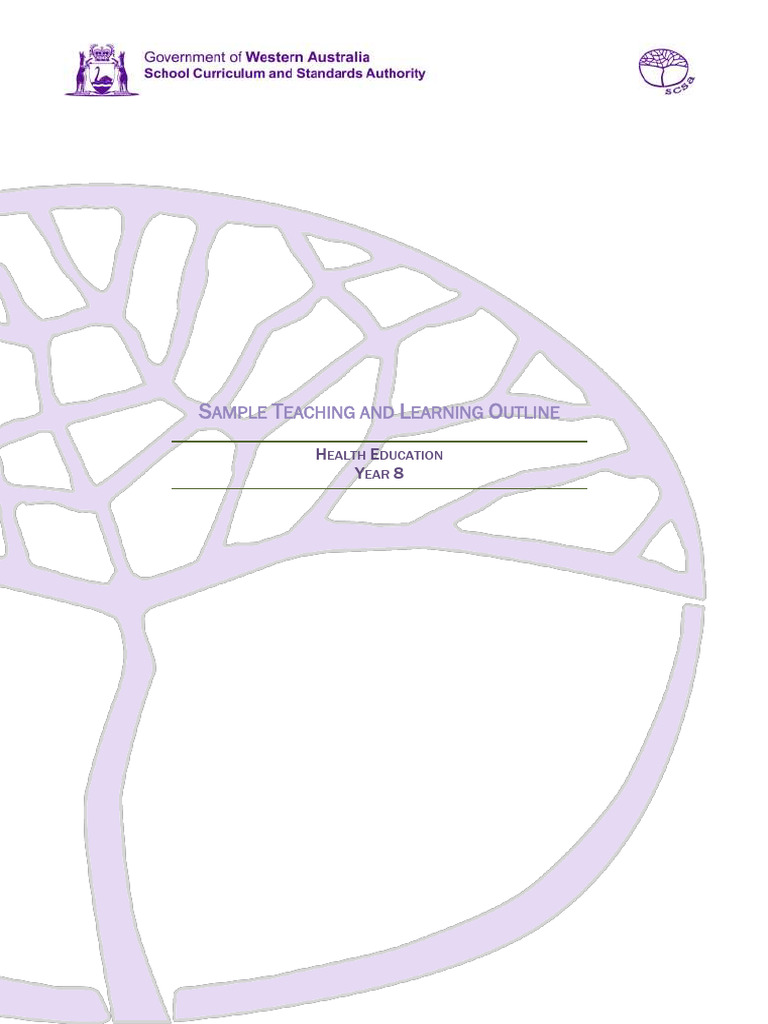 Health Education Year 8 Sample Teaching and Learning Outline | PDF ...