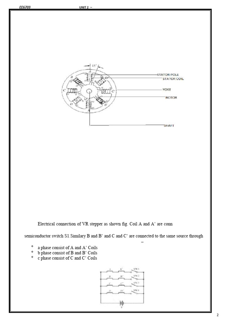 Single Stack Variable Reluctance Stepper Motor | PDF | Electric Motor ...