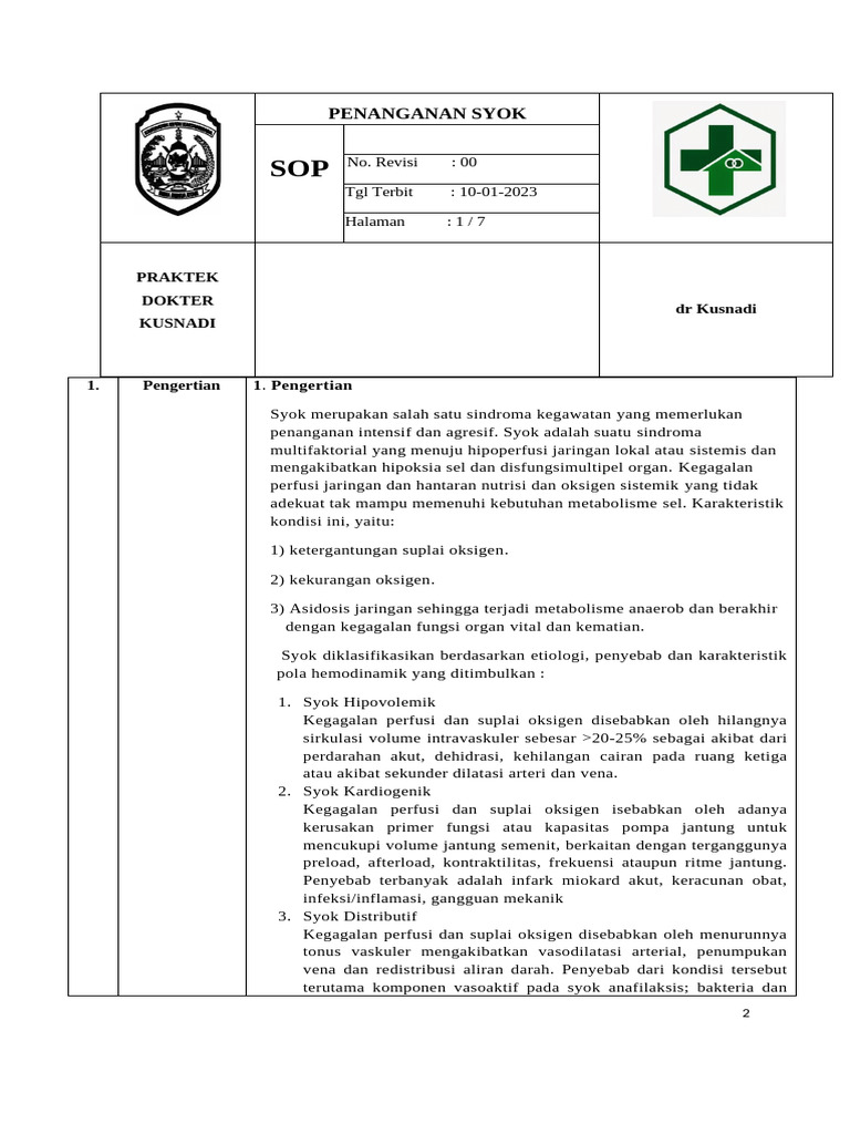 30. PENANGANAN SYOK | PDF