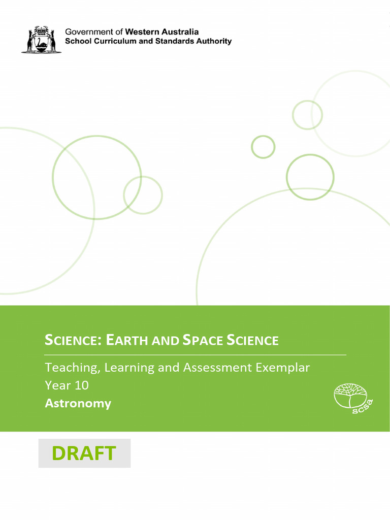 Science Earth and Space Sciences Year 10teaching Learning and ...