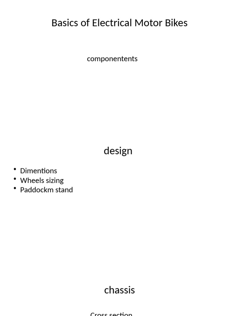 Basics of Electrical Motor Bikes | PDF