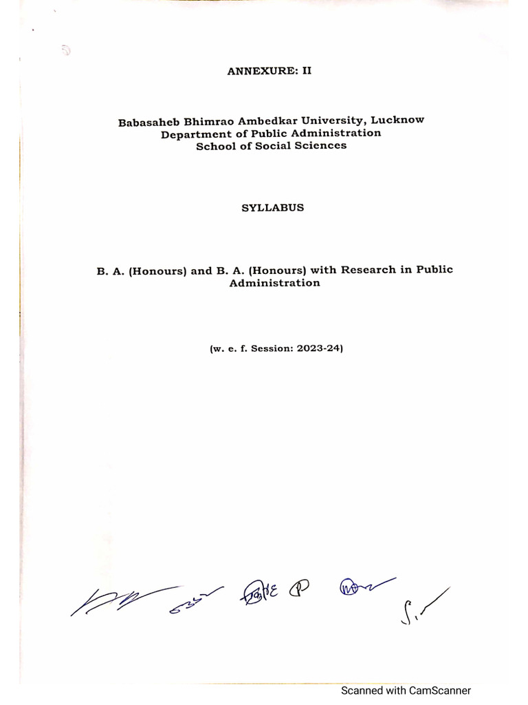 Syl Lab Us Ba Honours | PDF