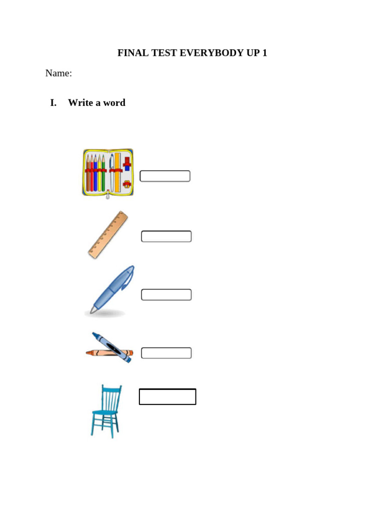 Everybody Up 1 Final Test. | PDF