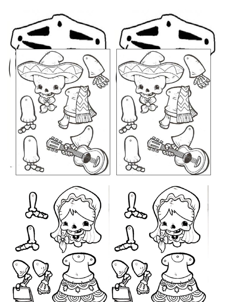 catrina para colorear 5°B | PDF