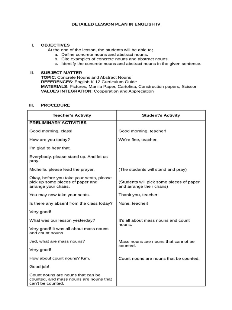 HEALTH Detailed Lesson Plan | PDF | Noun | Feeling