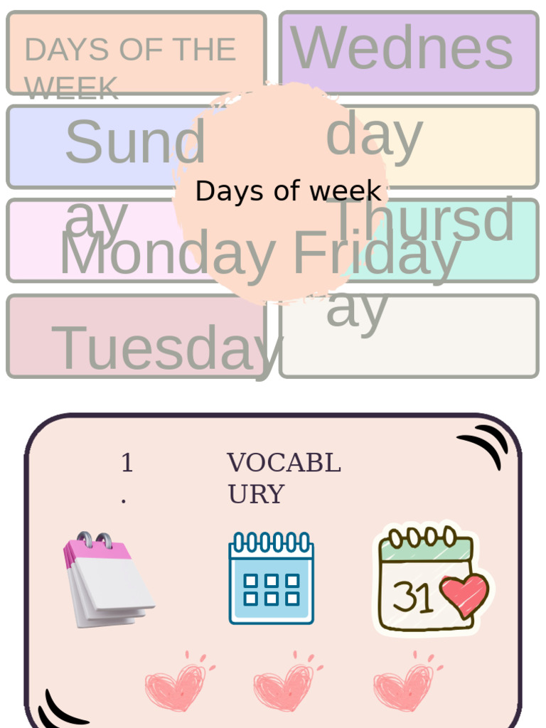 Bản Sao Của 31. DAYS OF THE WEEK | PDF