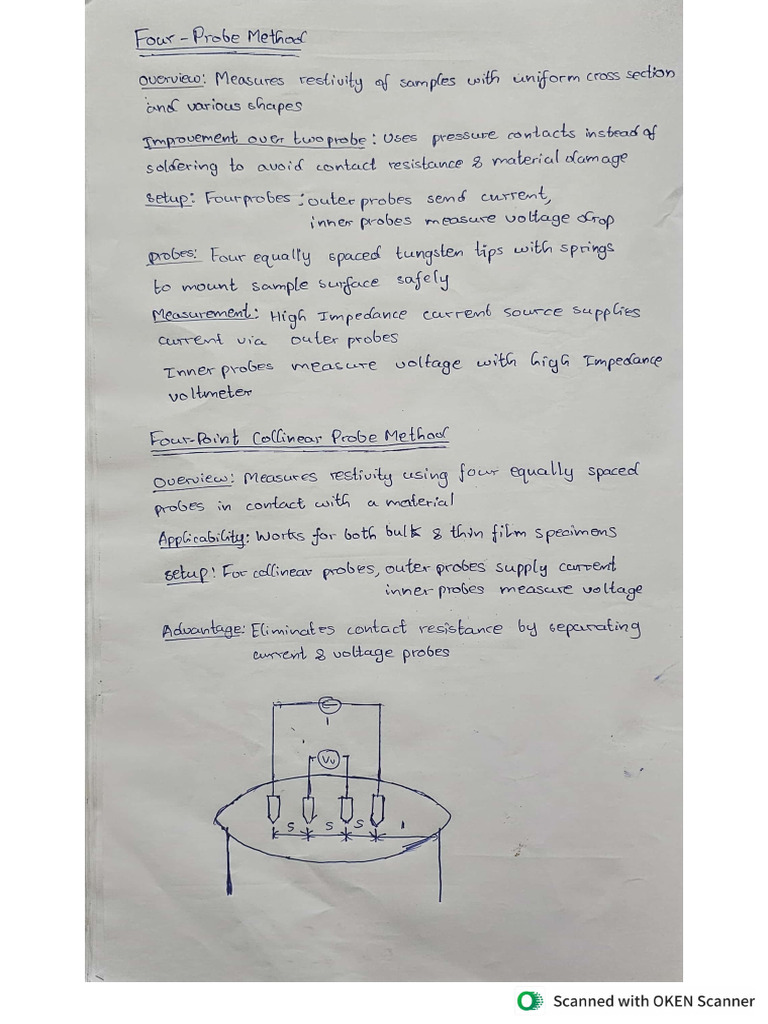 Four - Probe Method | PDF