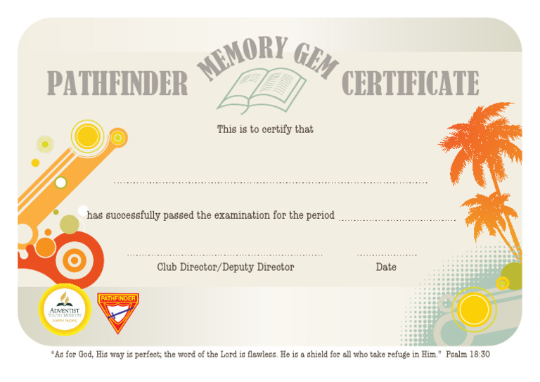Memory Gem Certificate | PDF