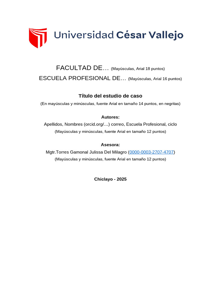 Carátula UCV 2025 para Documentos | PDF