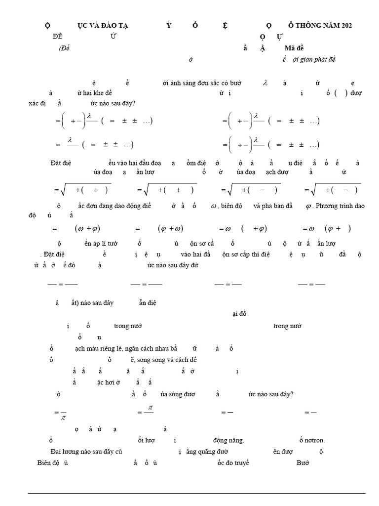 ĐỀ THI 2023 - Ma 209 | PDF