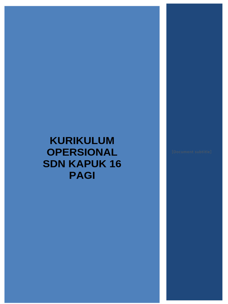 DRAF FINAL KOSP (KURIKULUM SDN KPK 16 PGTP 2023-2024) | PDF