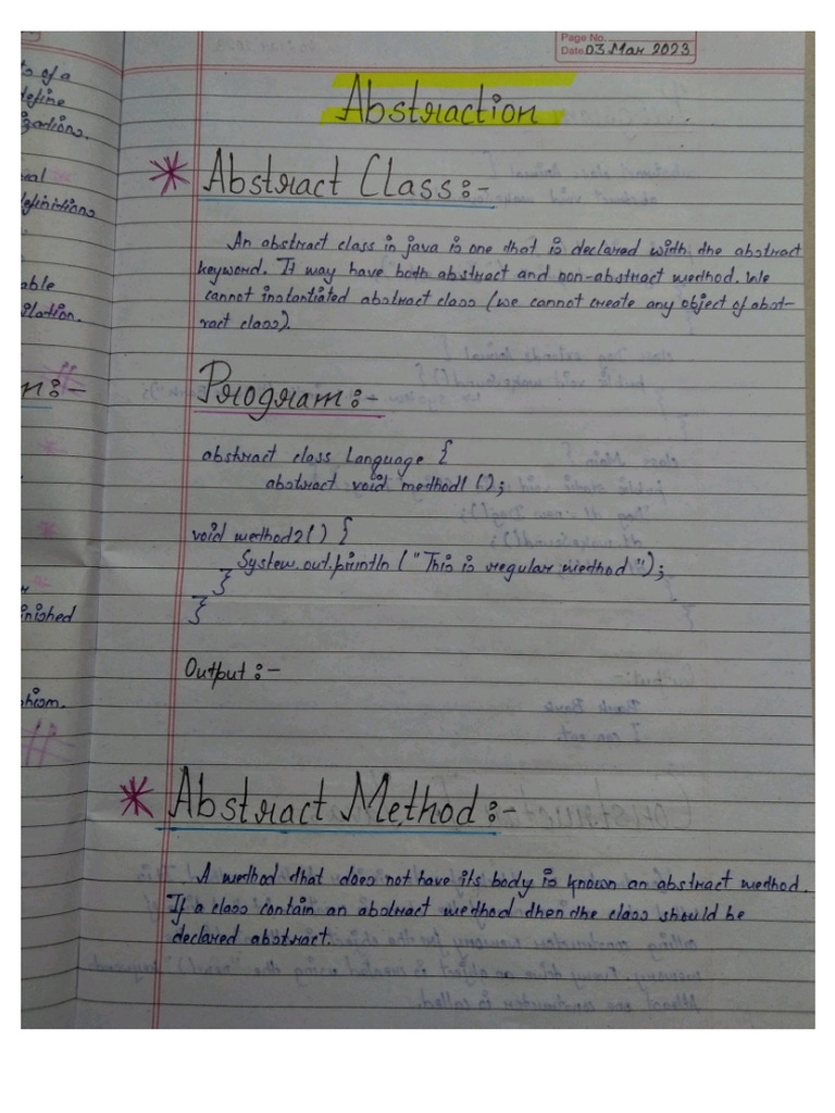 Java Abstraction, Constructor, Final 8mar2023 | PDF