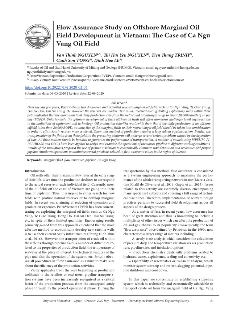 Flow Assurance Study On Offshore Margina | PDF | Petroleum Reservoir | Liquids
