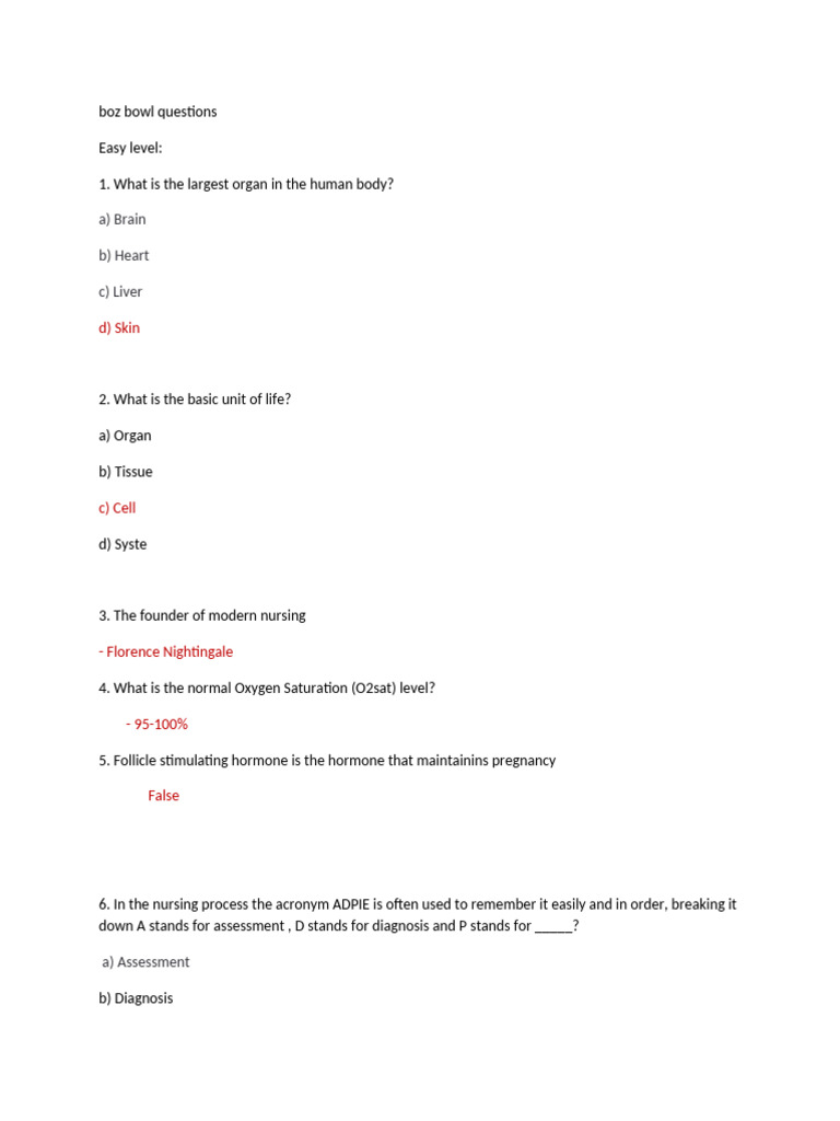 Quiz Bowl quest-WPS Office | PDF | Intravenous Therapy | Digestion