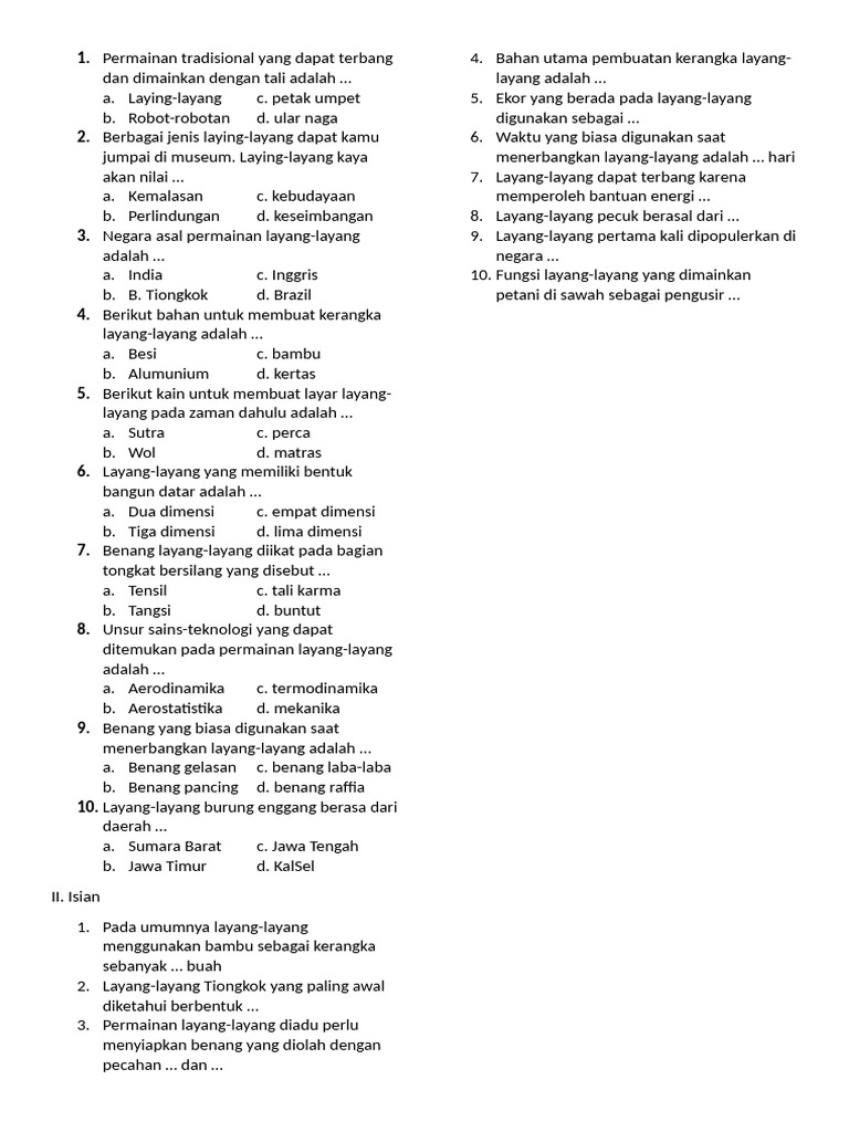 Latsol Seni Rupa Kelas 4 | PDF