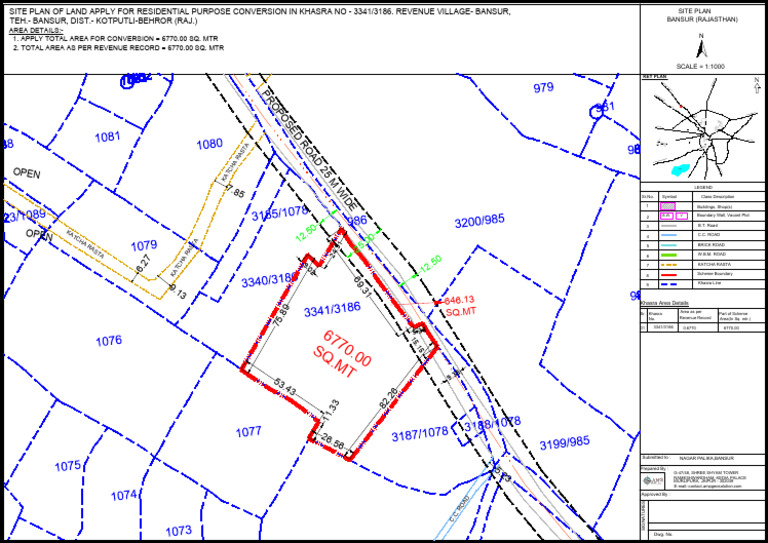 LAYOUT PLAN Khasra No.- 3341-3186 | PDF | Government Of India