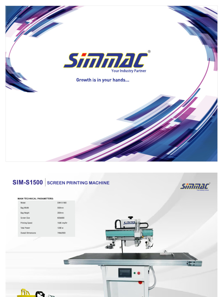 Screen Printing Machine Catalogue | PDF