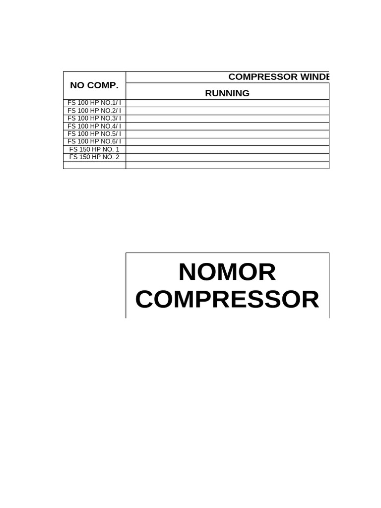 Compressor and Chiller Status Report | PDF