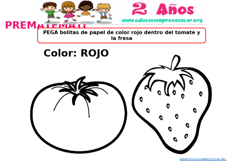 Actividades de color rojo para preescolar | PDF