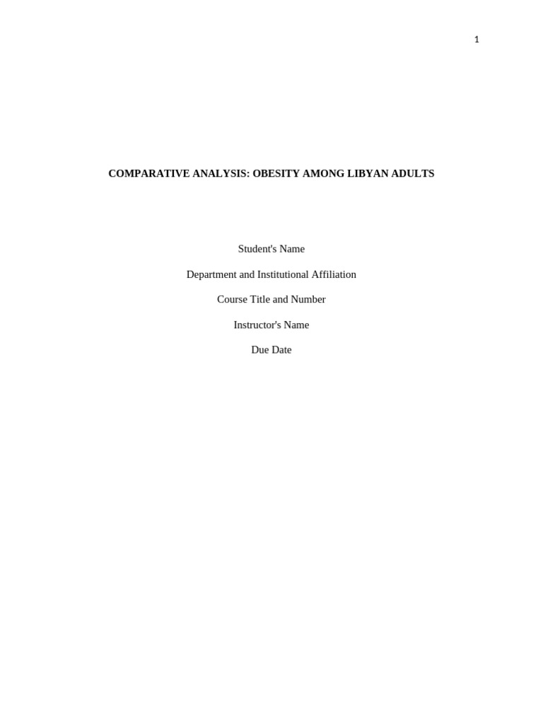 Obesity Among Libyan Adults | PDF | Qualitative Research | Quantitative ...