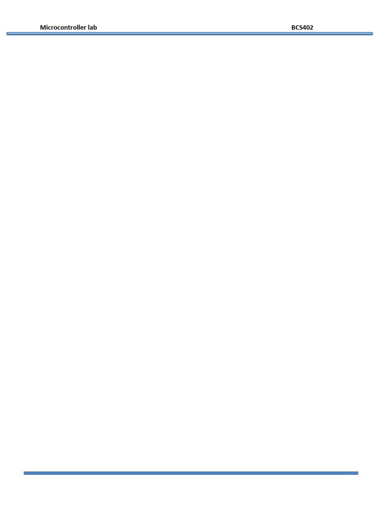 Microcontroller Lab Manual | PDF | Microcontroller | Computer Programming