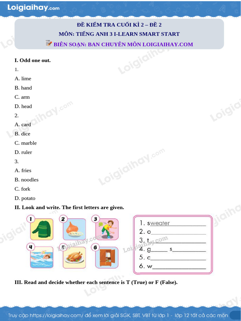 ĐỀ HK2 SS3 ĐỀ 2 | PDF