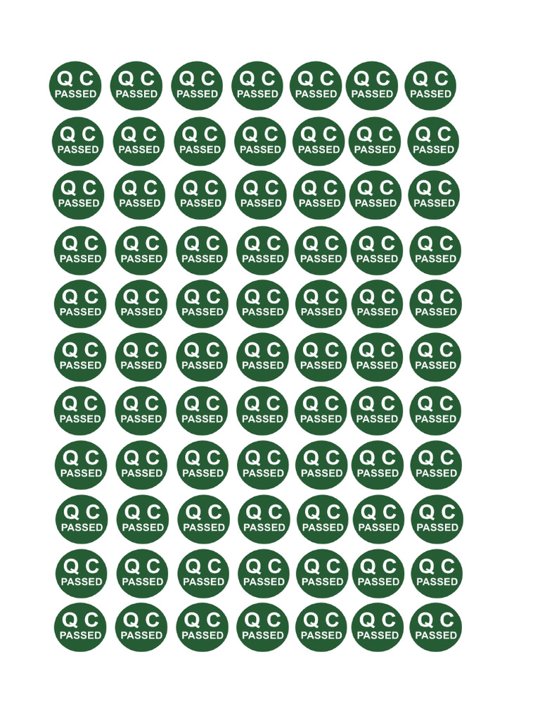 QC Pass Print | PDF