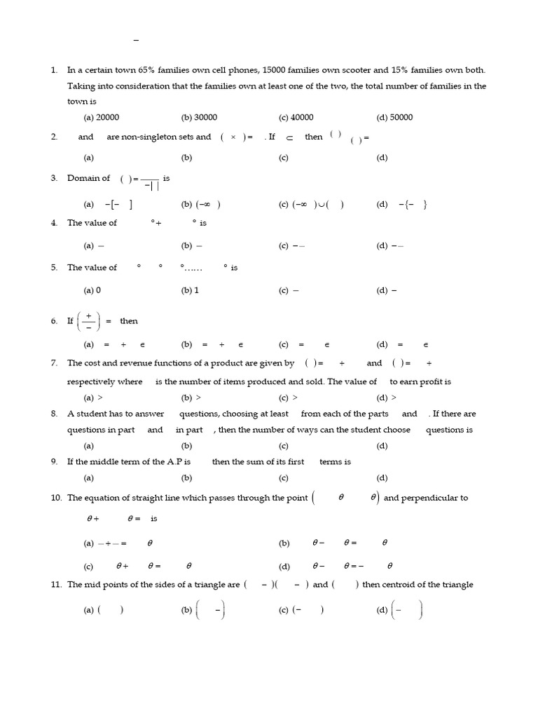 01 KCET Board Exam Mathematics M1 2021 | PDF | Matrix (Mathematics) | Functions And Mappings