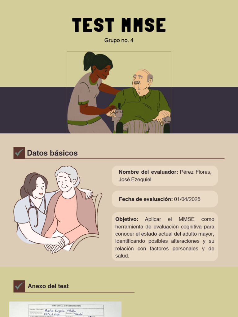 Psicogerontología Test Mmse | PDF