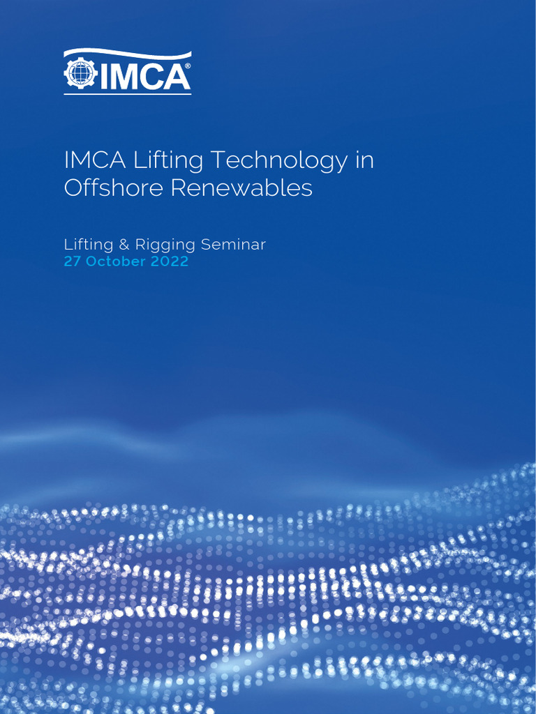 Imca Lifting Technology in Offshore Renewables | PDF | Deep Foundation | Crane (Machine)