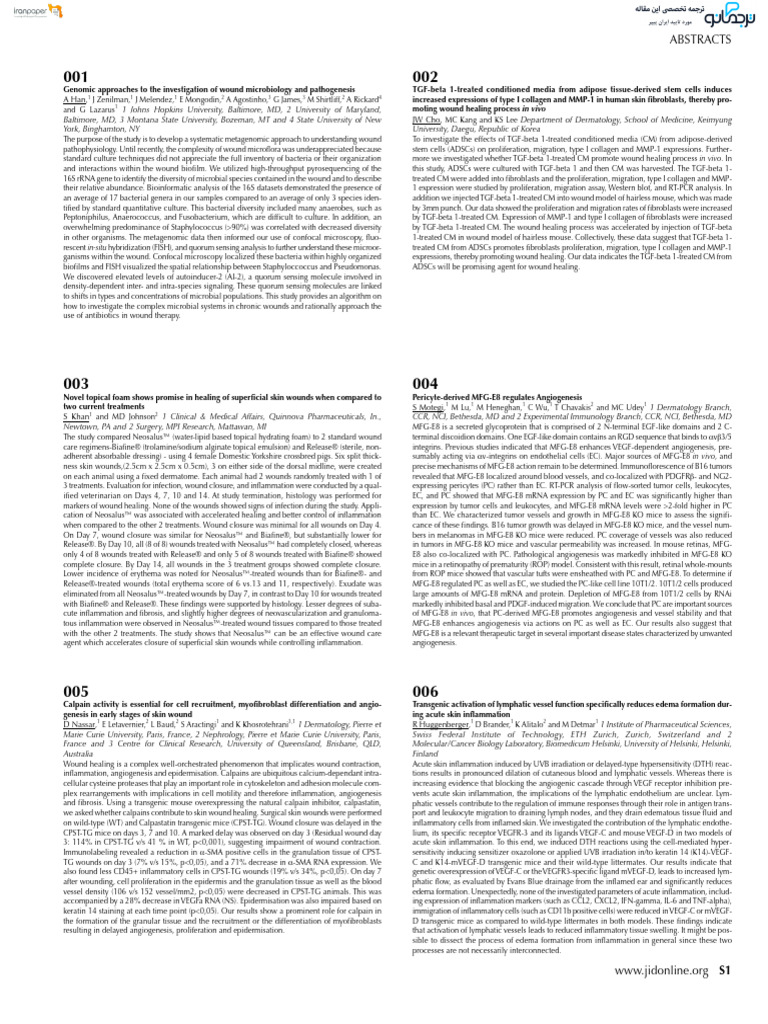 Downloaded From Https://iranpaper - Ir: Abstracts | PDF | Inflammation ...