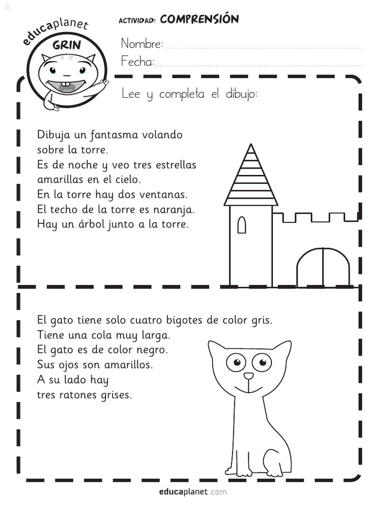Comprension Lectora Dibujo Halloween Eb | PDF