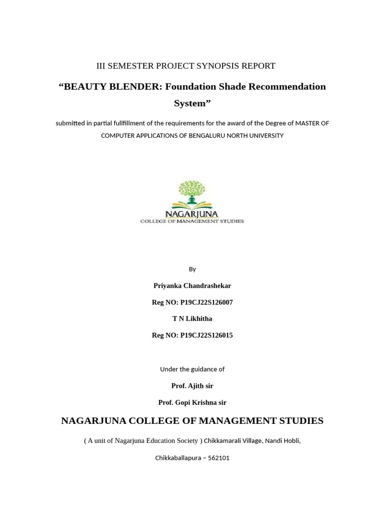 BEAUTY BLENDER Project Report | PDF | Deep Learning | Computing