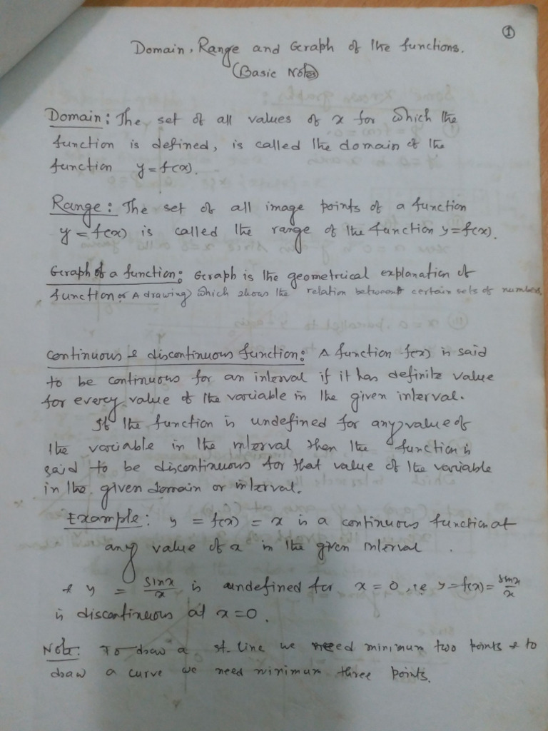 1.2 Basic Graphs of Functions - 1B | PDF