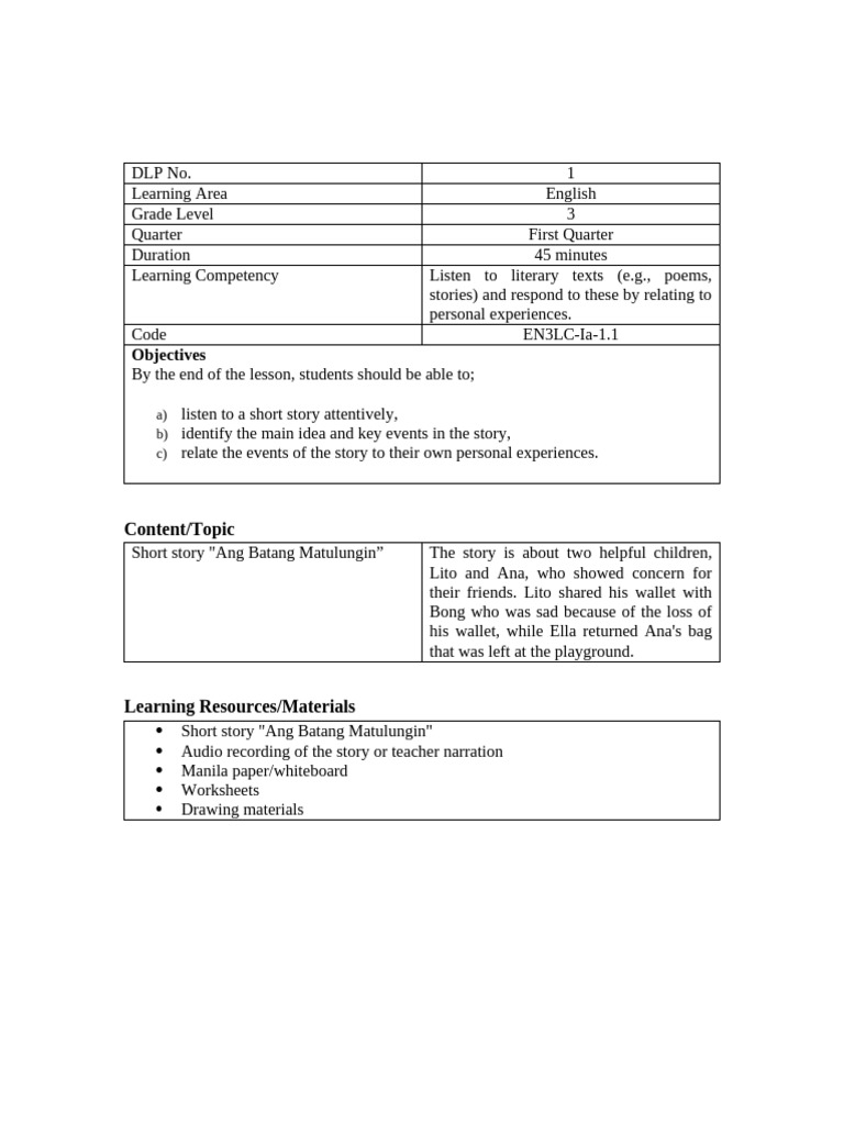 5E Lesson Template Tables Fixed | PDF | Reading Comprehension | Behavior Modification