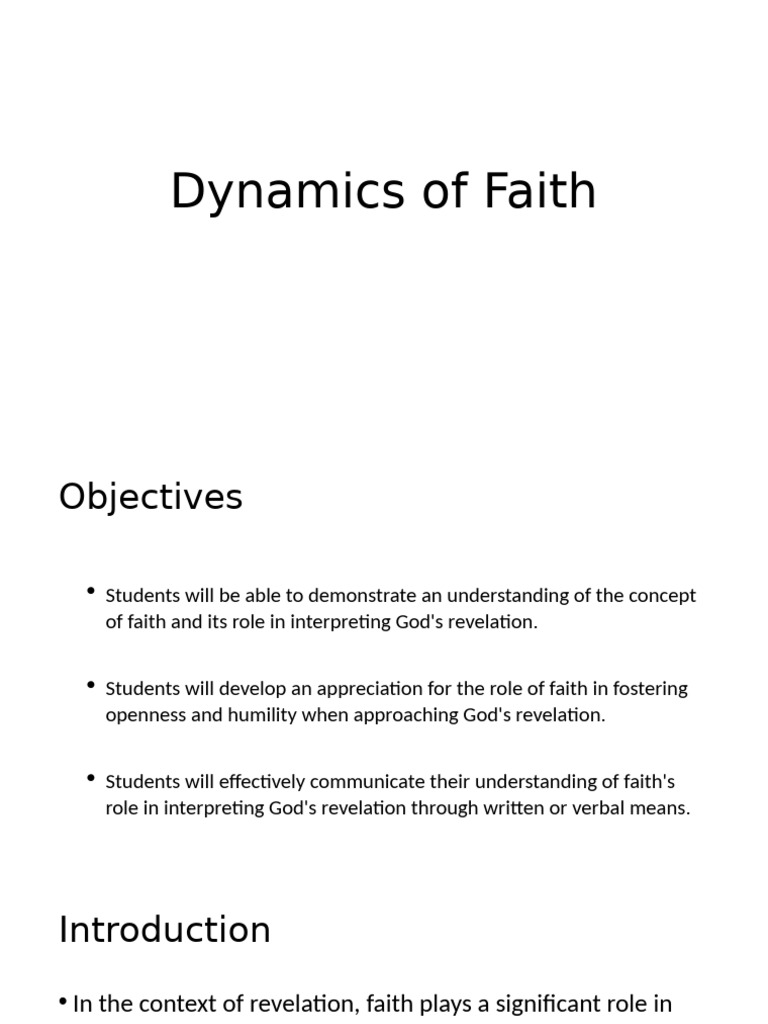Understanding the Dynamics of Faith | PDF | Faith | Abraham