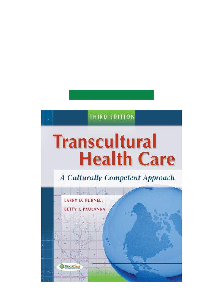 Transcultural Health Care A Culturally Competent Approach, 3rd Edition ...
