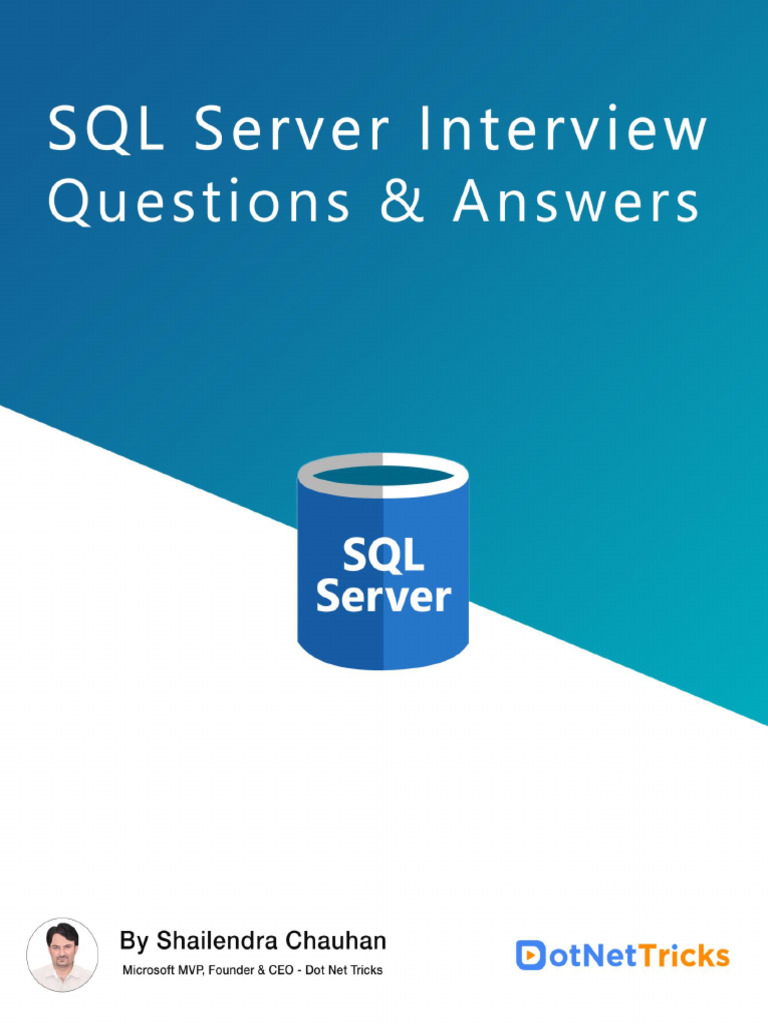 SQL Server Interview Questions & Answers Book | PDF | Relational Database | Databases