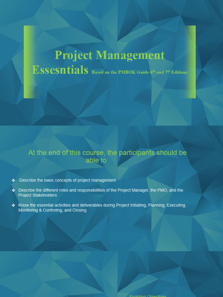 Project Management Essentials Overview | PDF | Project Management ...