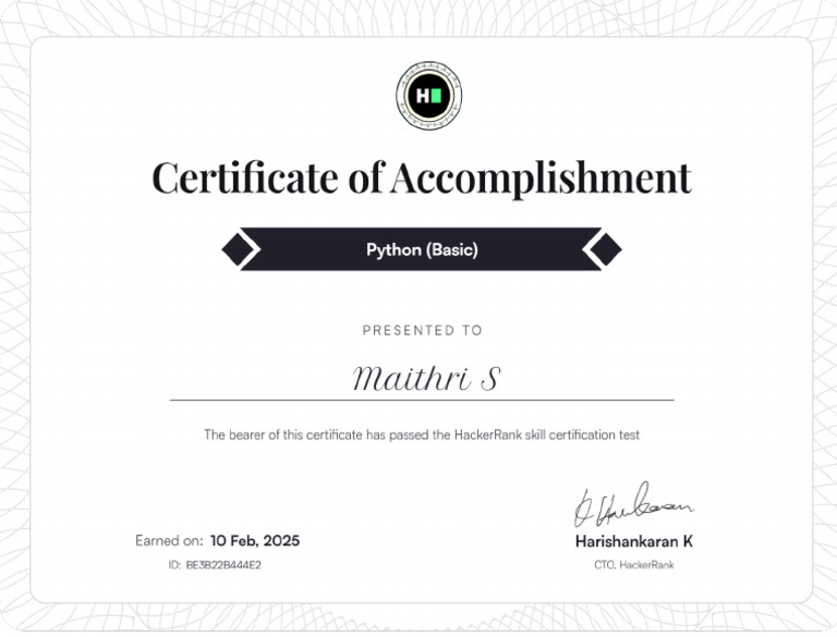 python_basic certificate | PDF