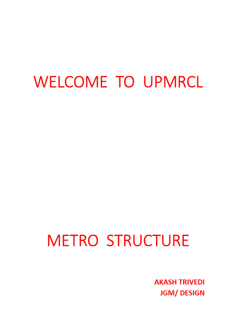 Metro Structure and Components Overview | PDF